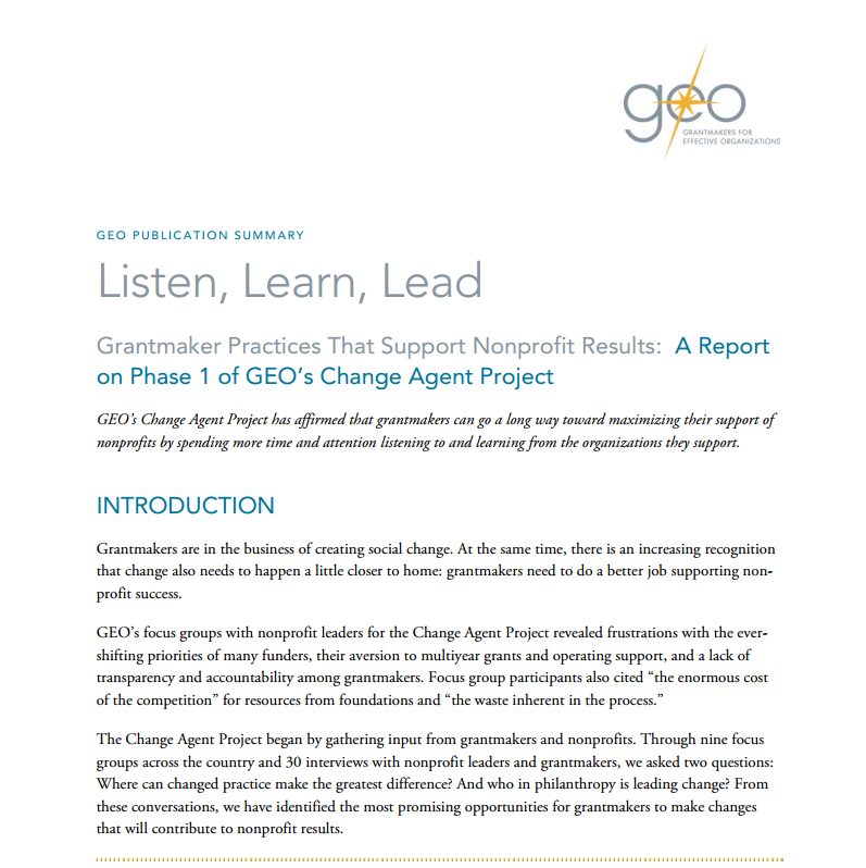 Executive Summary: Listen, Learn, Lead - GEO