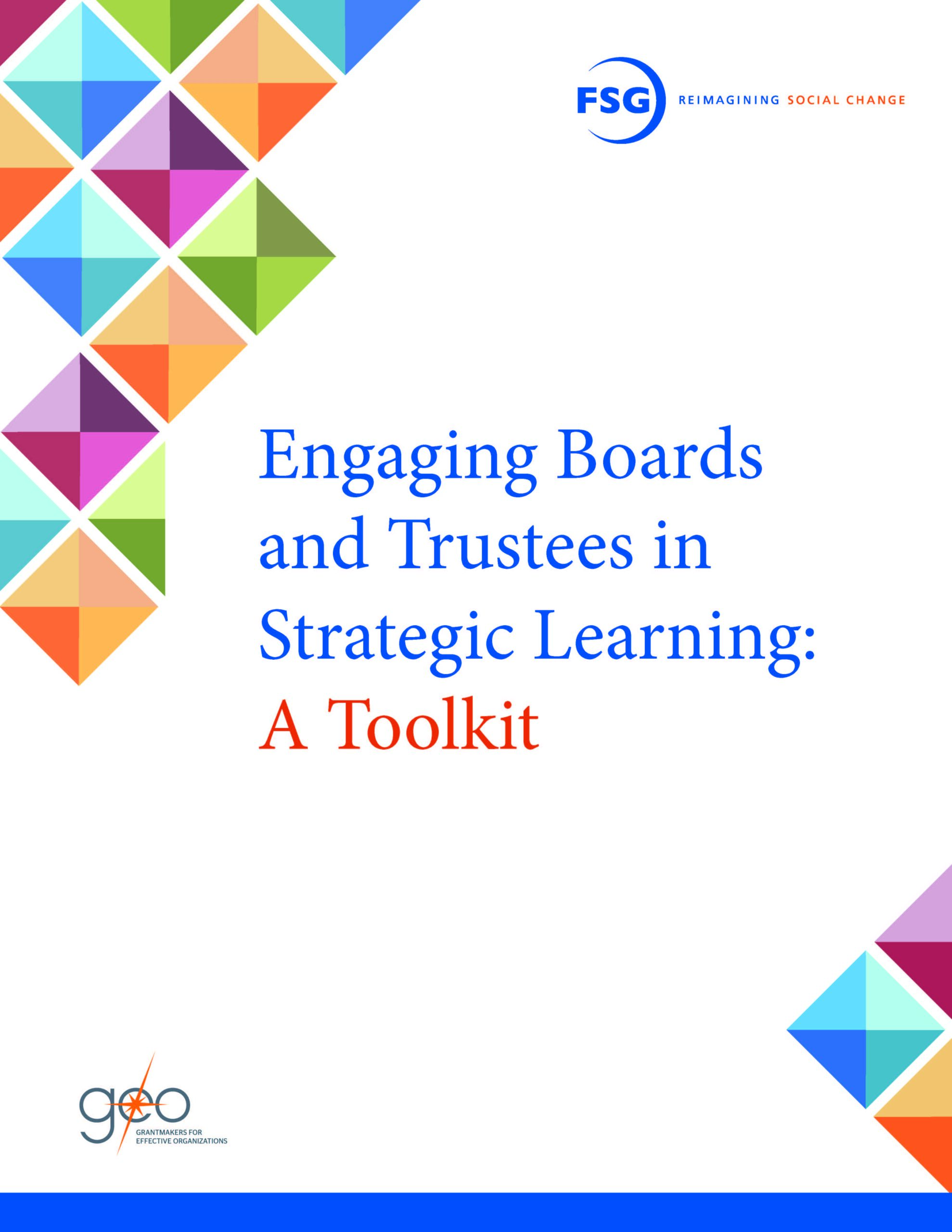 Cross-post: Engaging Boards and Trustees in Strategic Learning - GEO